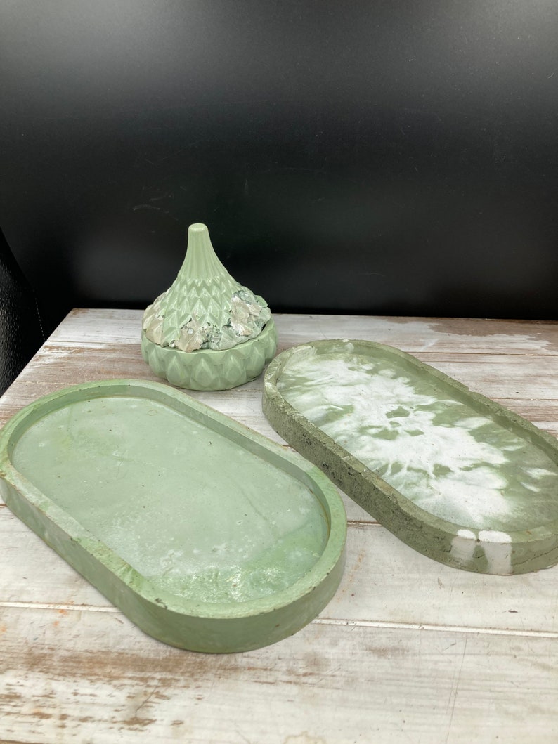 Sage Green Cement Tray - Etsy
