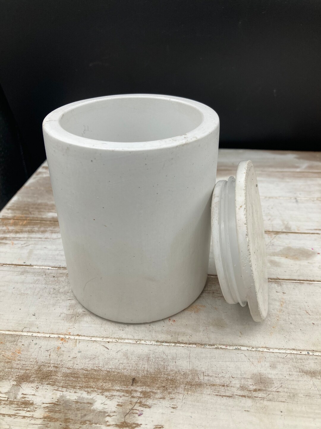 Smooth Cement Jar With Lid - Etsy