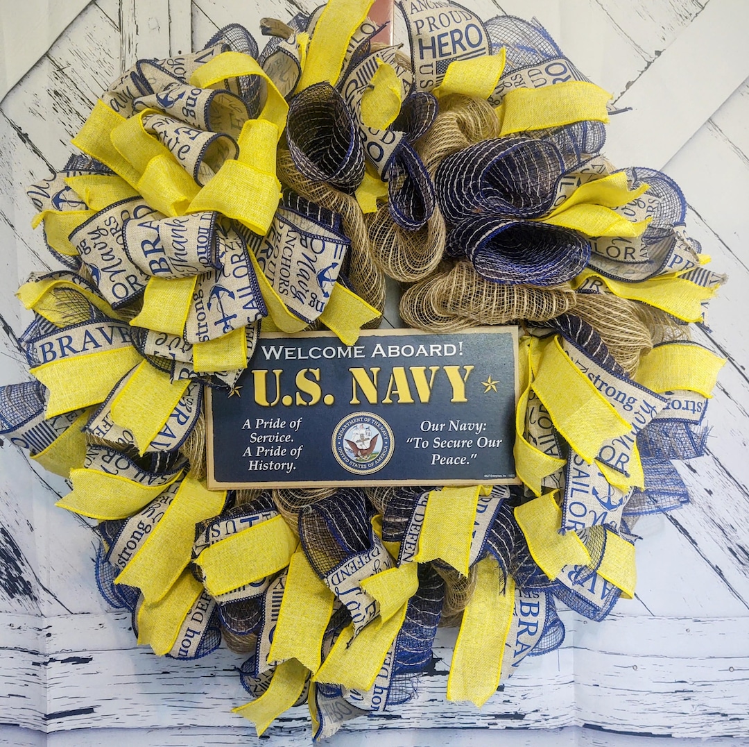 U.S. Navy Wreath, U.S. Navy Wall Decor, US Navy Wreath - Etsy