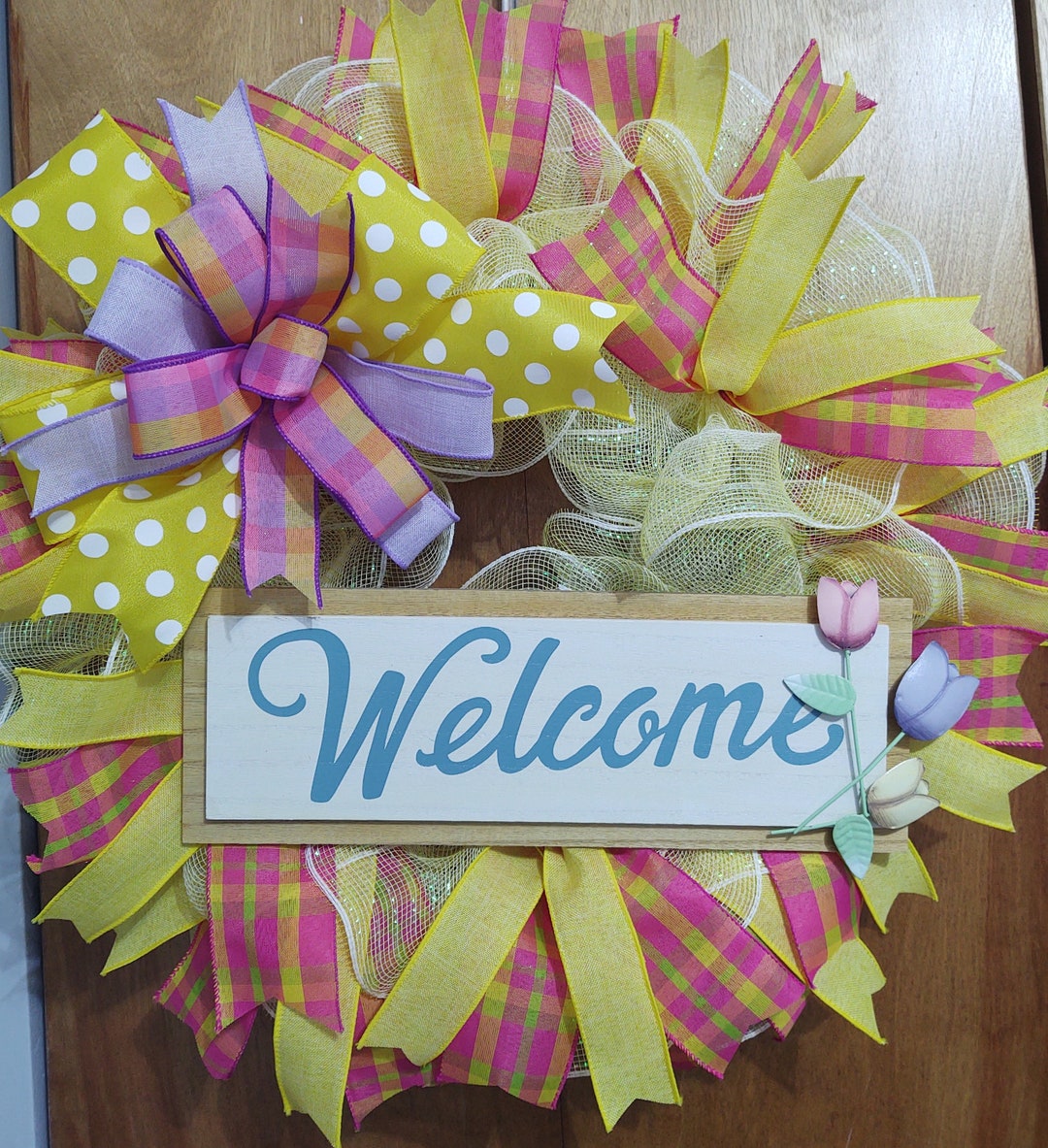 Spring Wreath Kit, Summer Wreath Kit, Deco Mesh Wreath, - Etsy