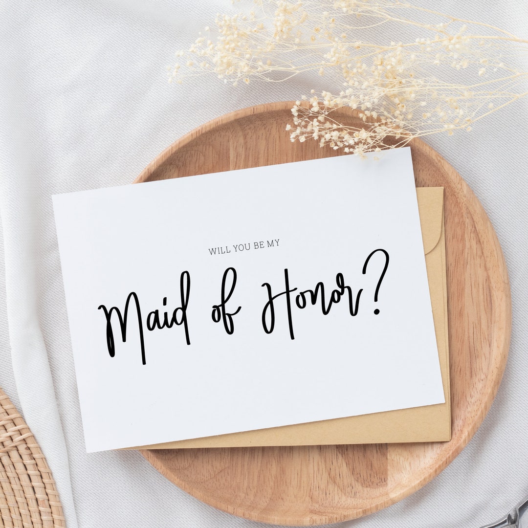 4x6” Maid of Honor Proposal Card - Maid of Honor Proposal Idea - Maid ...