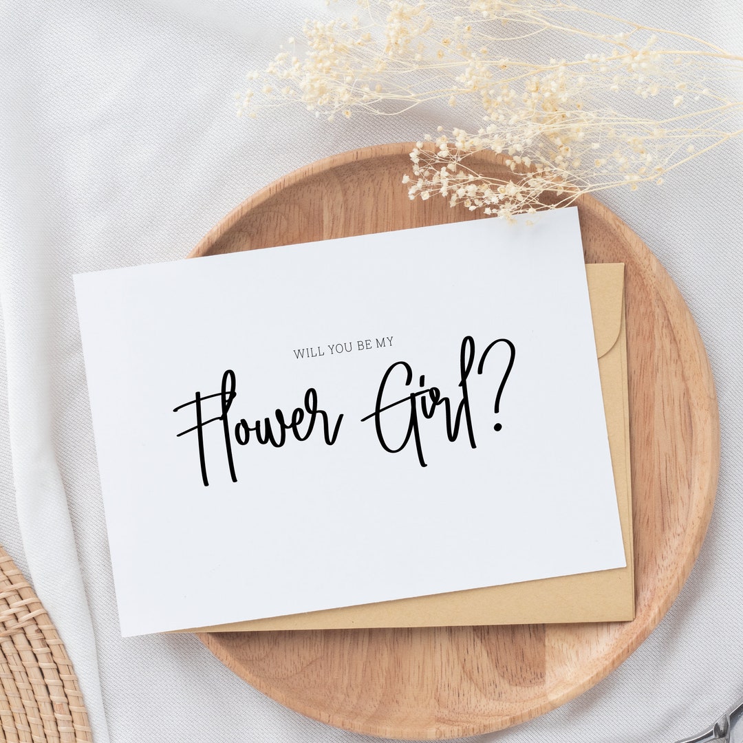 4x6” Flower Girl Proposal Card - Flower Girl Proposal Idea - Flower ...