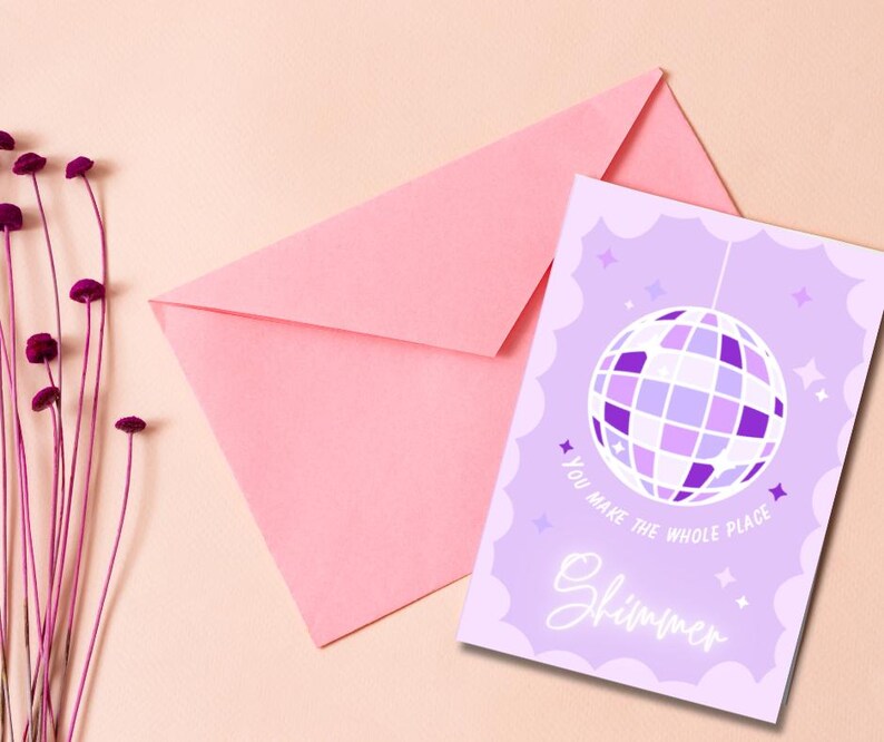 Editable You Make the Whole Place Shimmer Printable Card - Digital ...