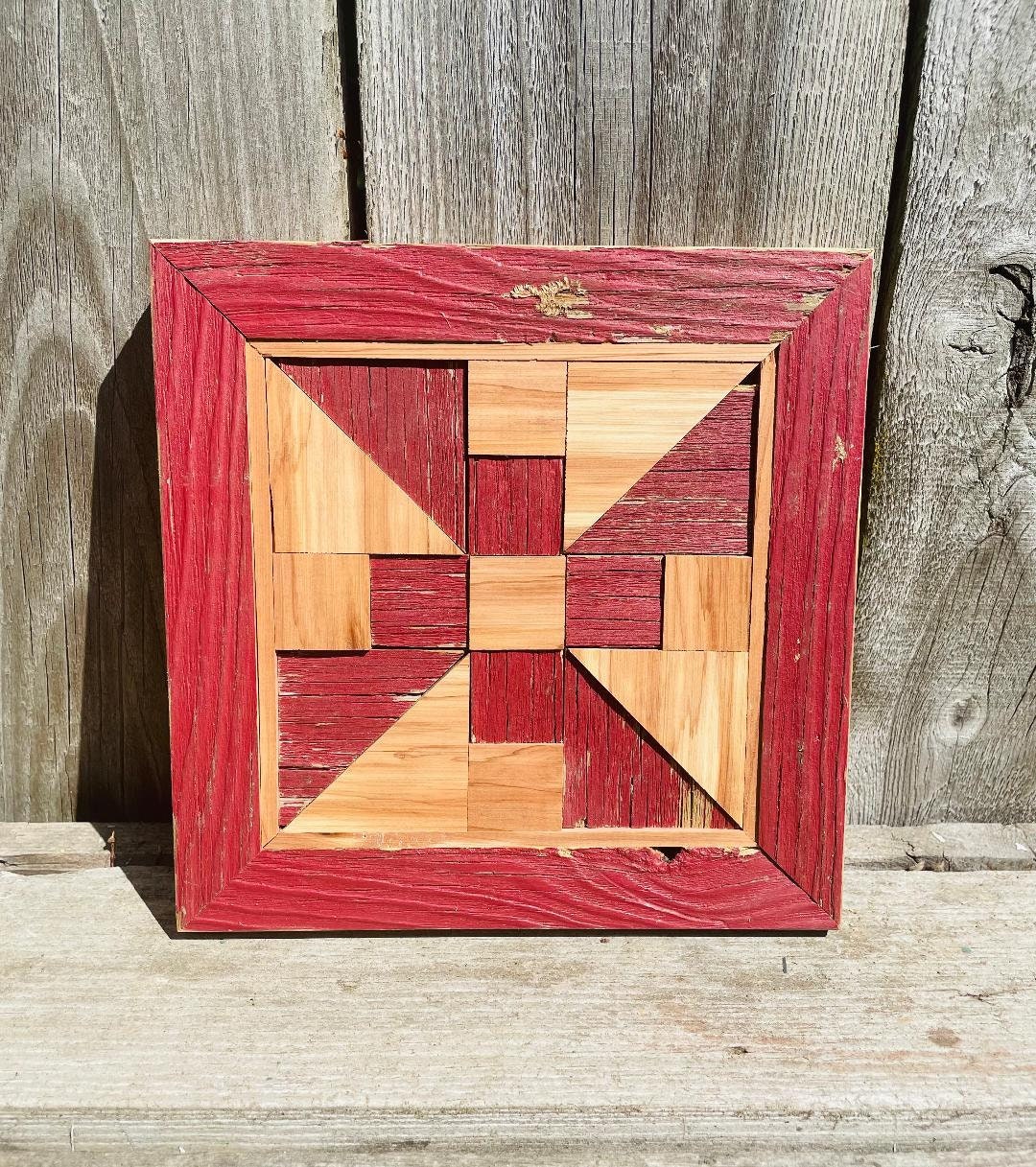 Propeller Pinwheel Quilt Block, Recycled Barn, Upcycle Wood, Historic ...