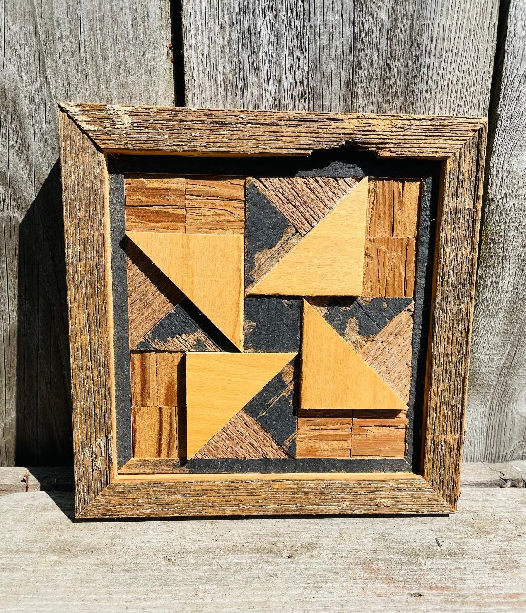 Pinwheel Quilt Block, Recycled Barn, Upcycle Wood, Historic Boards ...