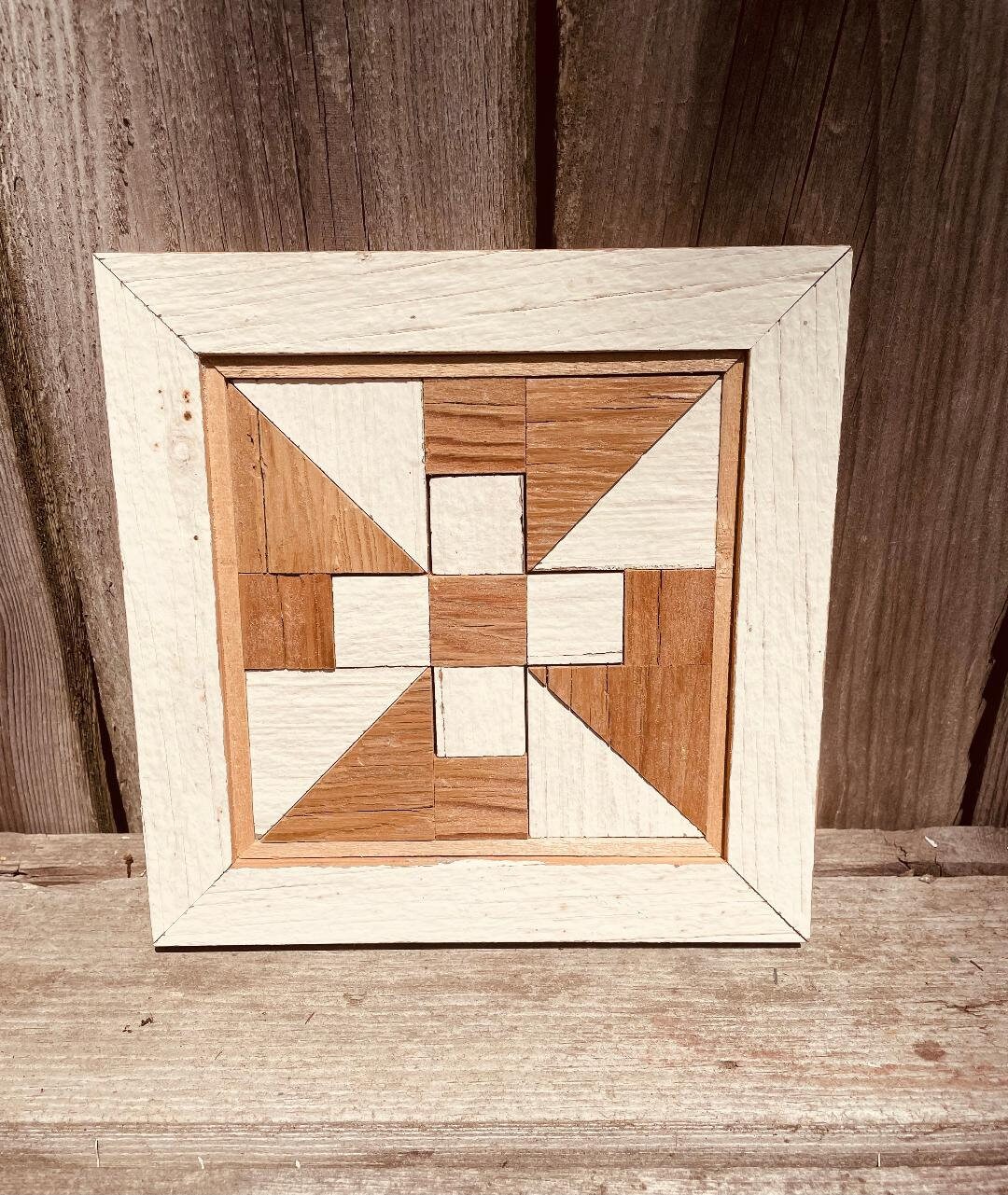 Propeller Pinwheel Quilt Block, Recycled Barn, Upcycle Wood, Historic ...