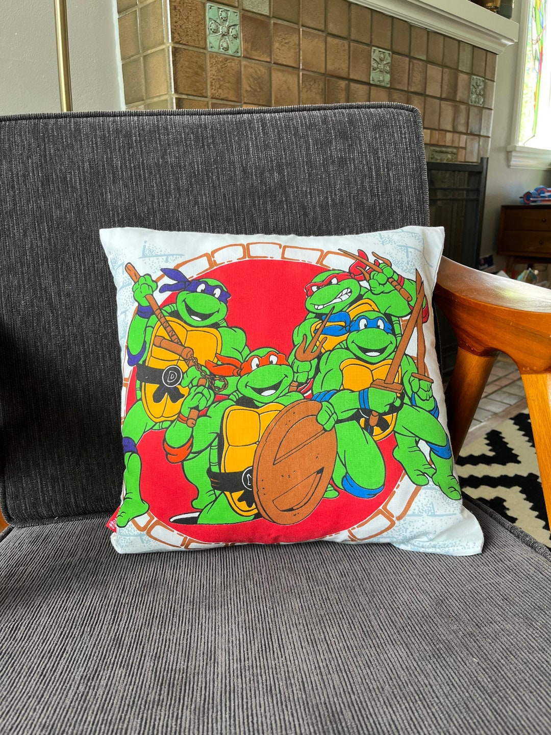 Vintage 1990 Teenage Mutant Ninja Turtles TMNT Fabric Zippered ...