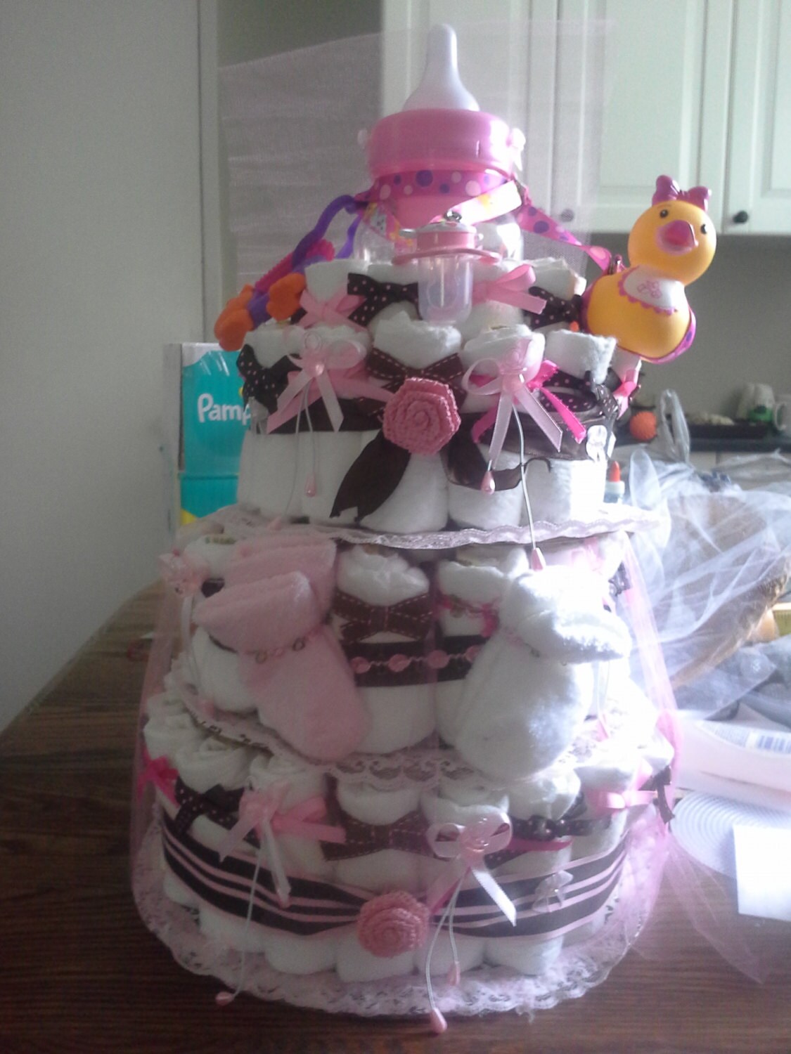 Sugar and Spice Diaper Cake - Etsy