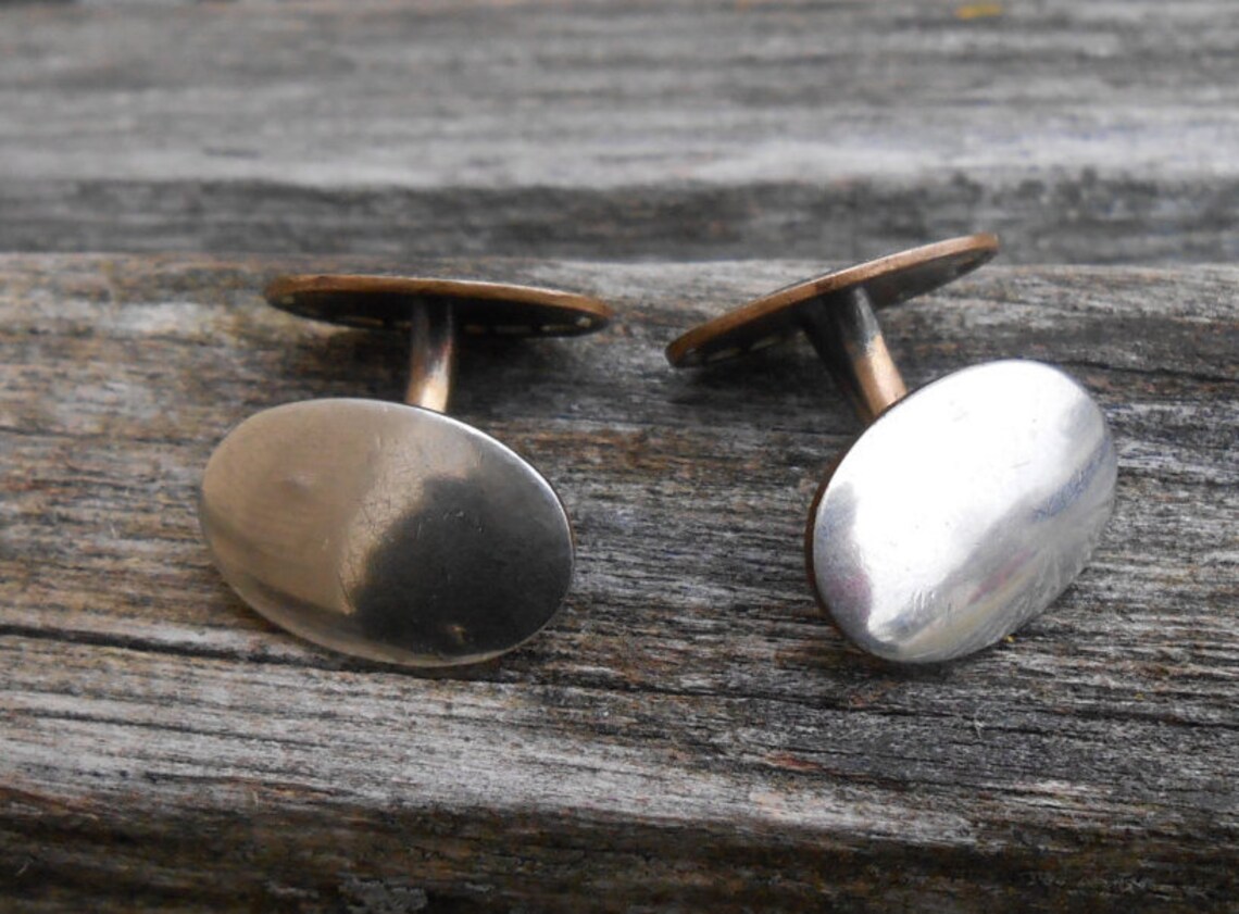 Vintage Victorian Cufflinks. Silver Tone. Gift for Dad, Anniversary ...