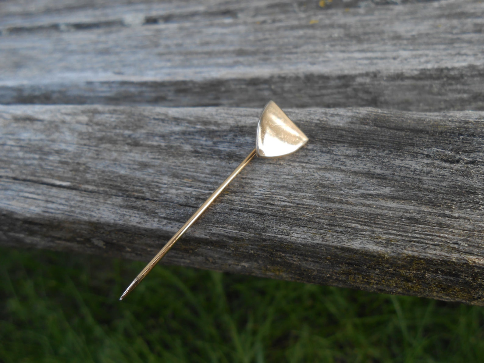 Triangle Gold Pin. Vintage 1970s. Straight Pin. Mom, Groomsmen Gift ...