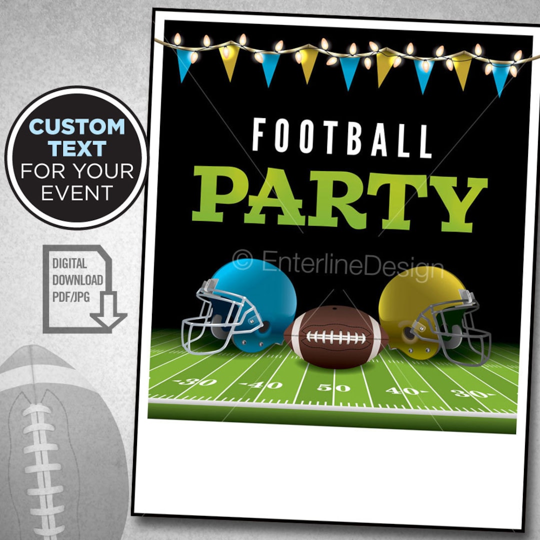 Super Bowl Party - Football Theme - Football Birthday Invitation ...