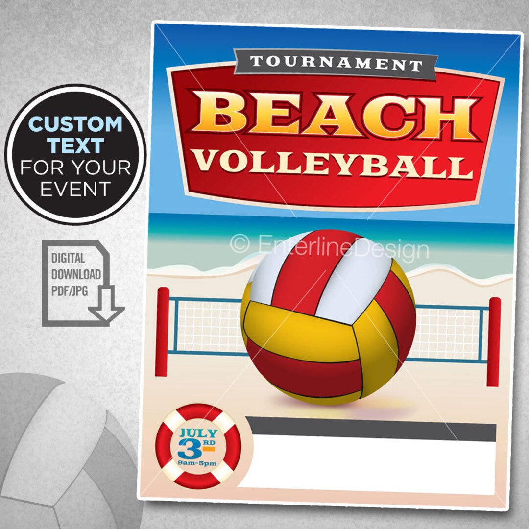 Beach Volleyball Tournament - Beach Volleyball Theme - Beach Volleyball ...