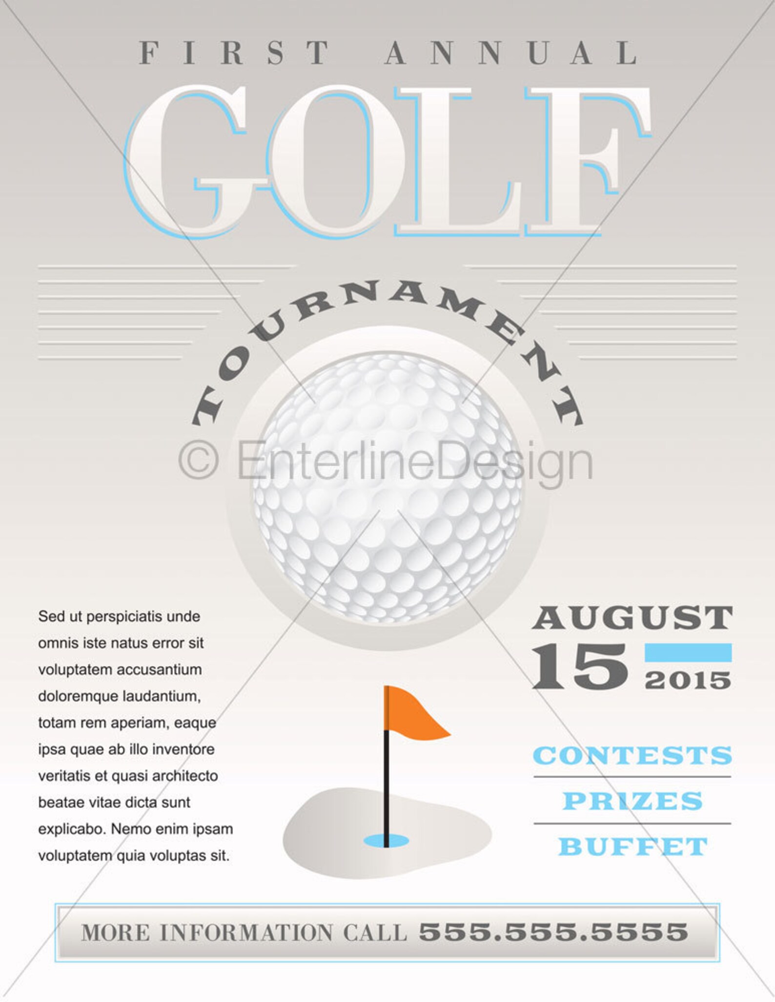 Golf Tournament Flyer Poster Invitation Custom Digital Download - Etsy