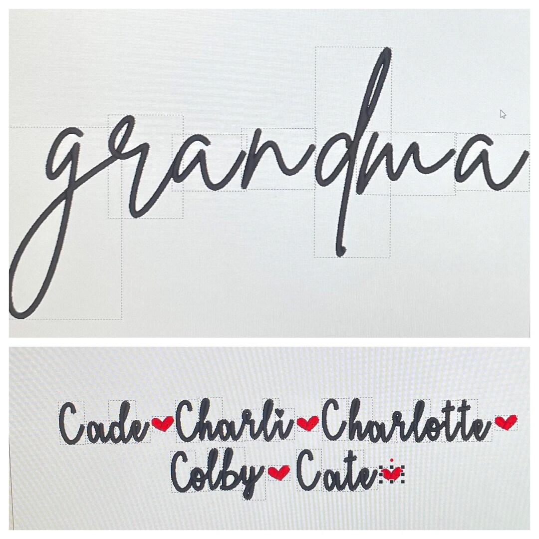 Grandma Machine Embroidery Personalized Sweatshirt, Monogram Names and ...