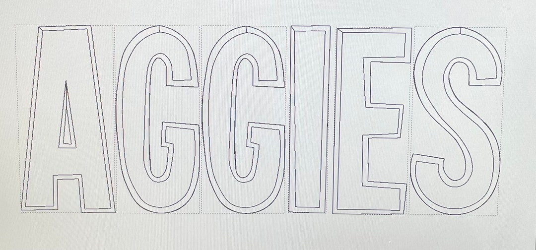 Aggies Applique Vintage Stitch Tee, Raggy Appliqué Letters Multi Fabric ...