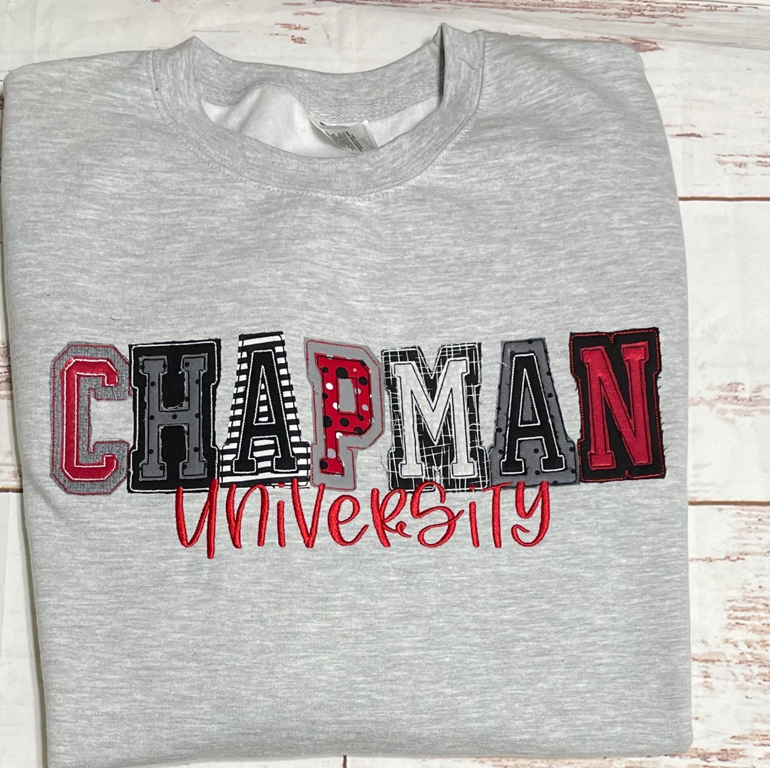 Custom Applique , Double Appliqué Fabric Collegiate Letters, Asphalt ...