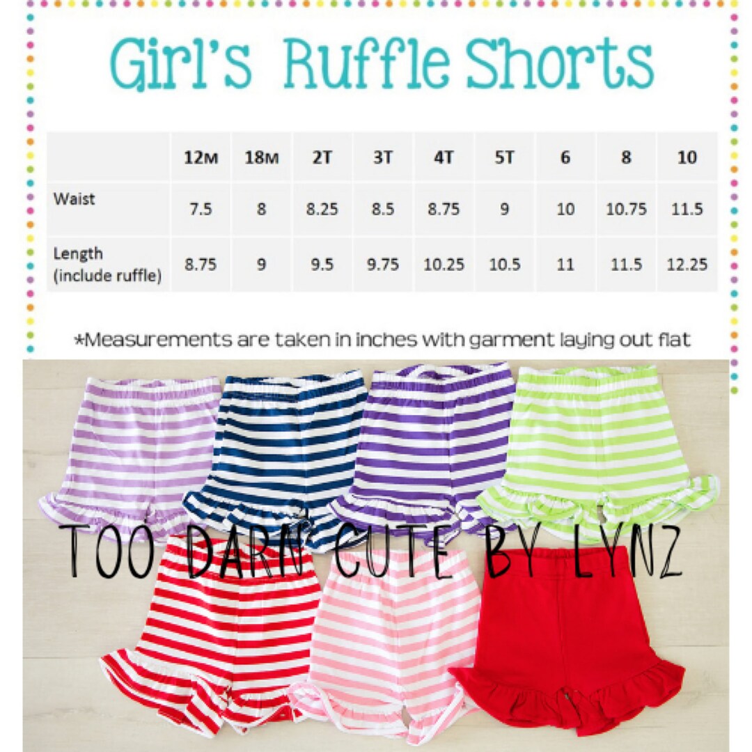 Girls Knit Ruffle Striped Shorties - Etsy