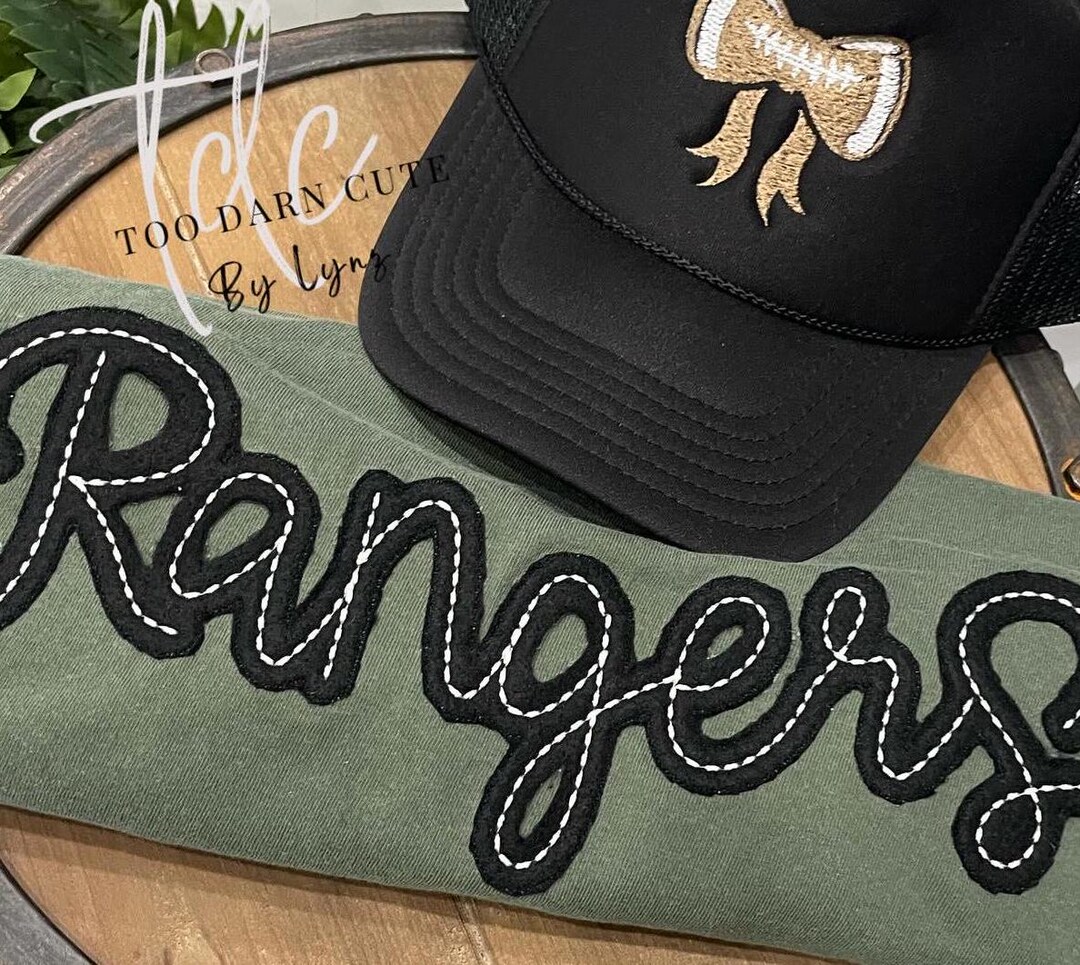 Custom Applique, Felt Applique, Vintage Stitch, Team Name, School ...