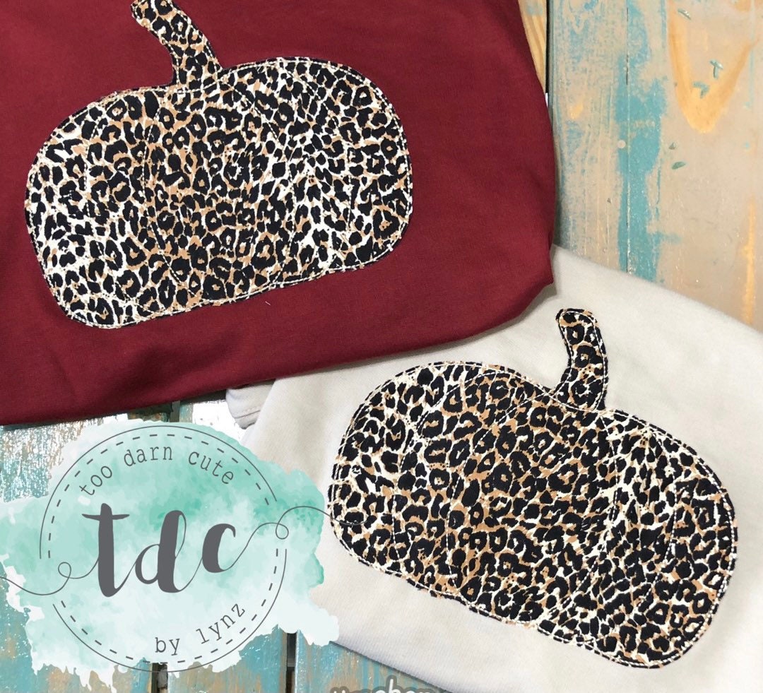 Leopard Pumpkin, Applique Vintage Stitch, Leopard, Cheetah Buffalo ...