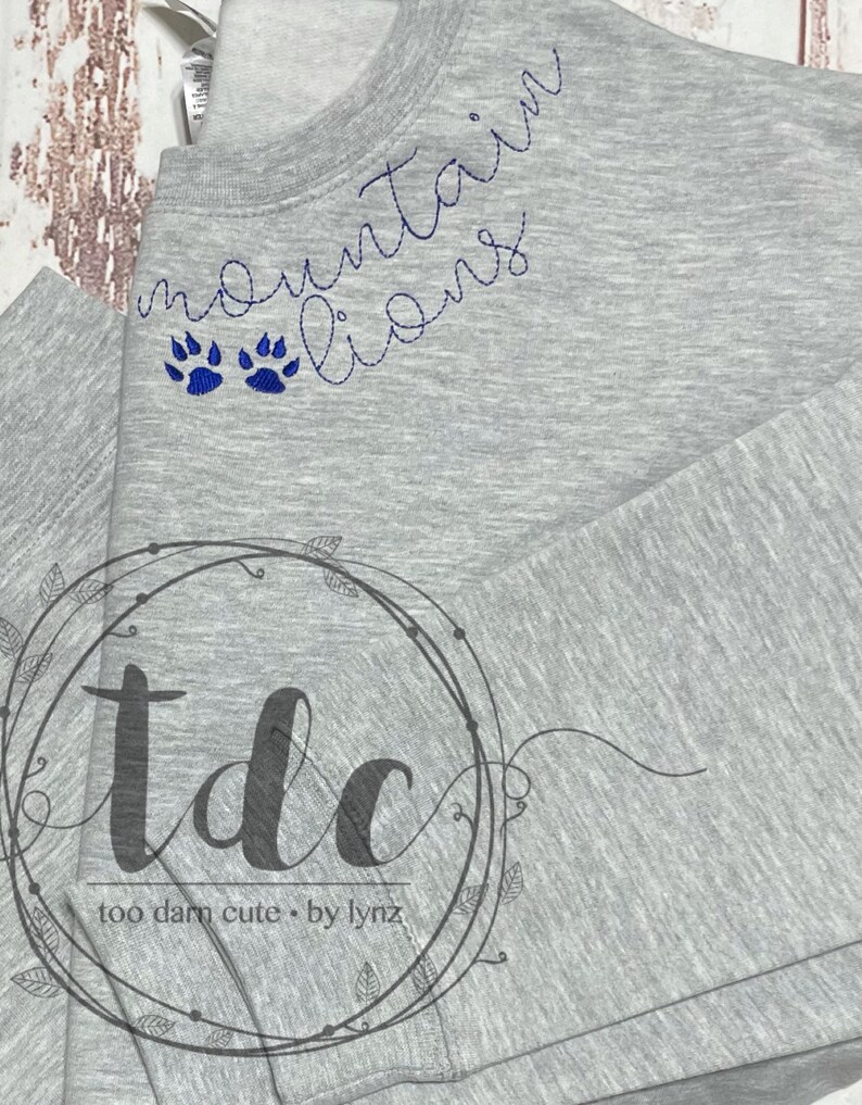 Custom Embroidery Name Team Word Collar Crewneck Light - Etsy