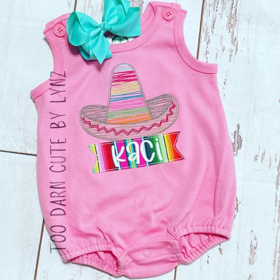 Sombrero Embroidery Bubble Embroidery Personalized Romper | Etsy