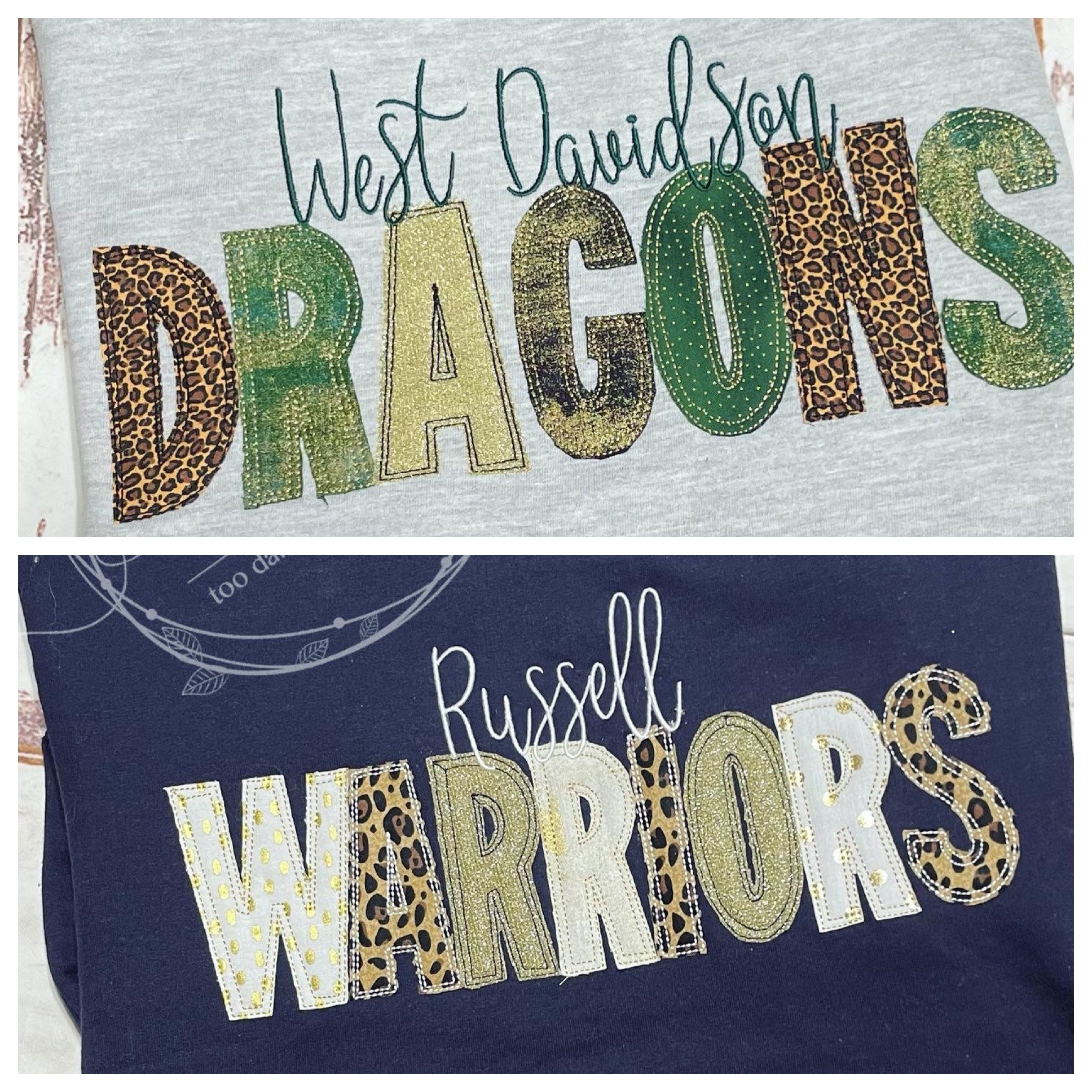 Custom Applique Team School Spirit Sweatshirt With Embroidery | Etsy
