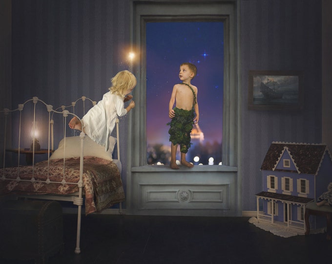 Off to Neverland Peter Pan Inspired Digital Backdrop - Etsy