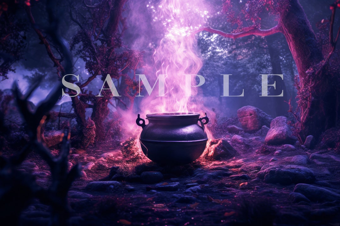 Witches Cauldron Digital Backdrop - Etsy