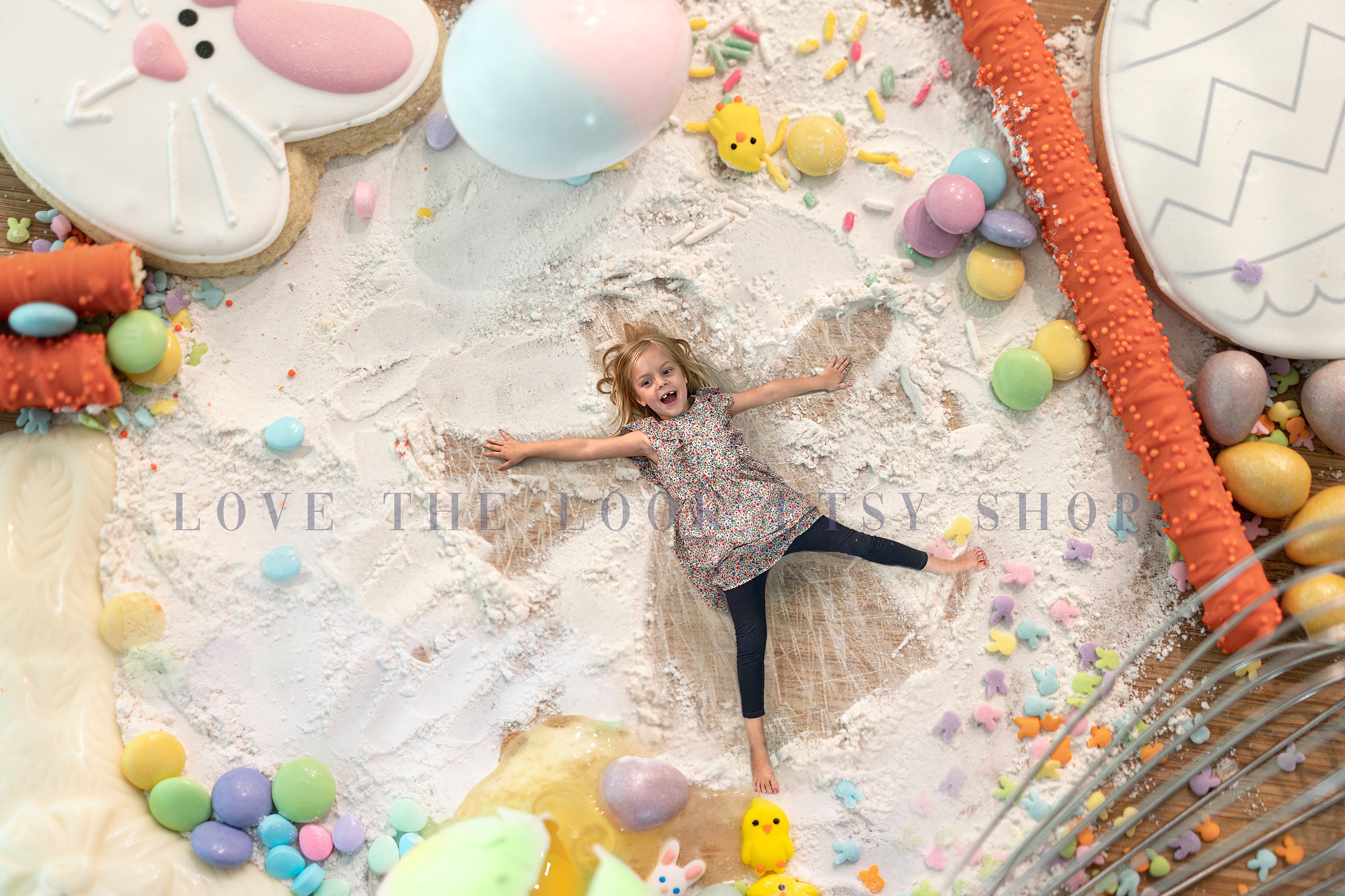 Easter Cookie Angel Digital Backdrop ONLY - Etsy