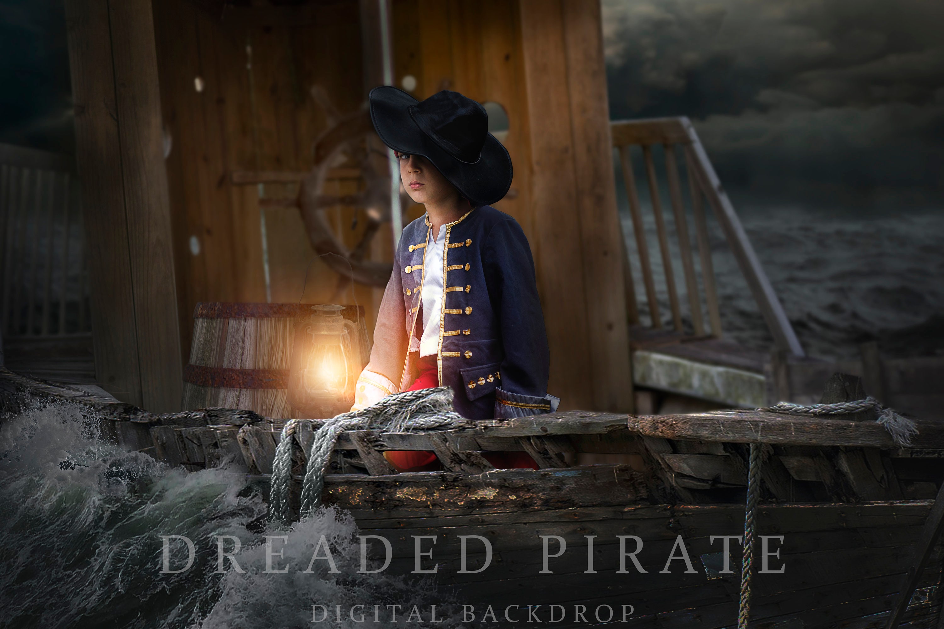 Pirate Ship in the High Seas Overlay - Etsy
