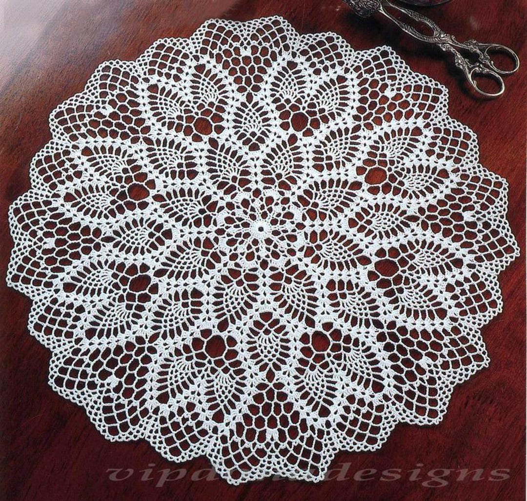 Lace Crochet Doily Pattern #25 - Round Doily Table Center - Home Decor ...