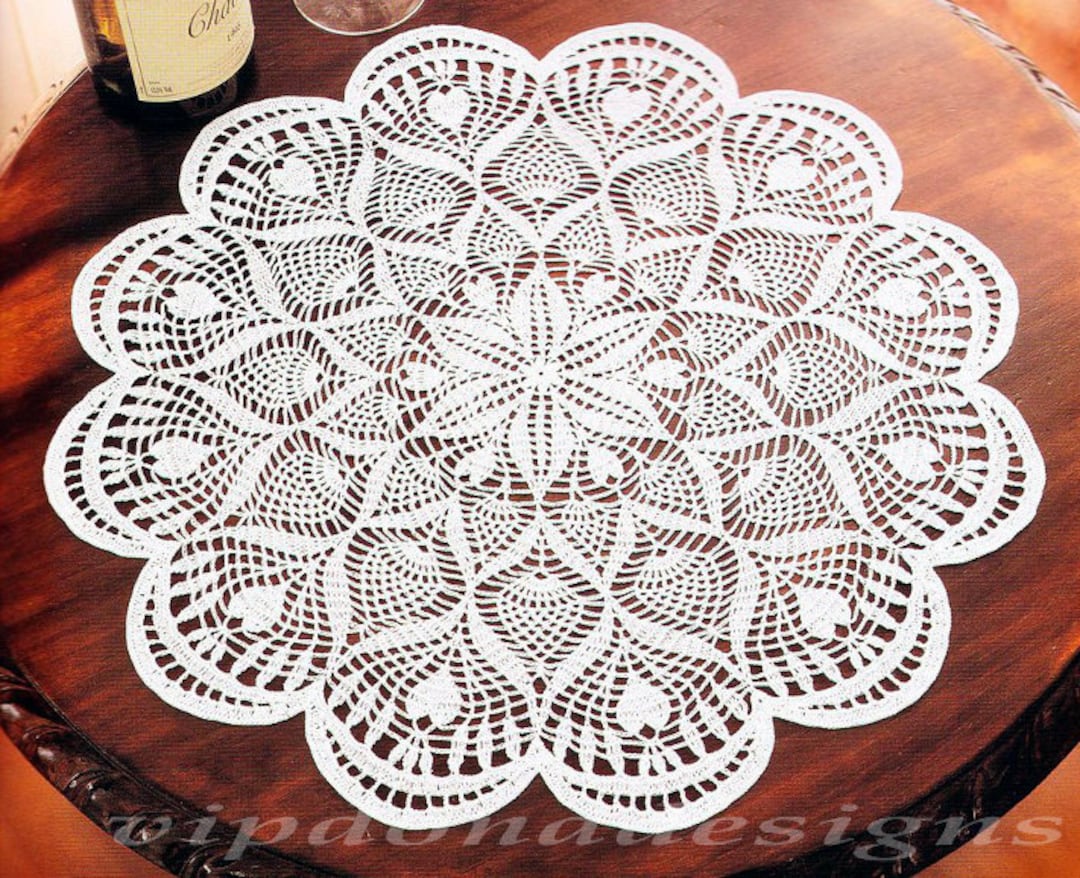 Lace Crochet Doily Pattern #110 - Round Doily Table Center - Home Decor ...