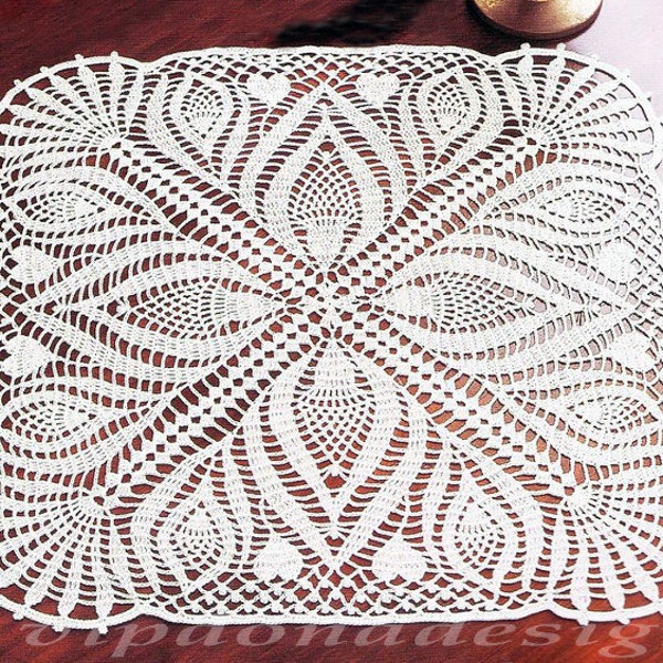 Square Crochet Doily - Etsy