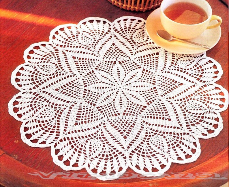 HANDMADE Lace Crochet Colored DOILY #140 - Round Doily Table Center ...