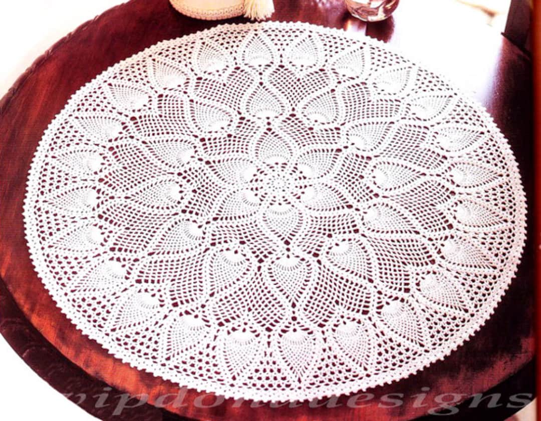 HANDMADE Lace Crochet Colored DOILY #103 - Round Doily Table Center ...