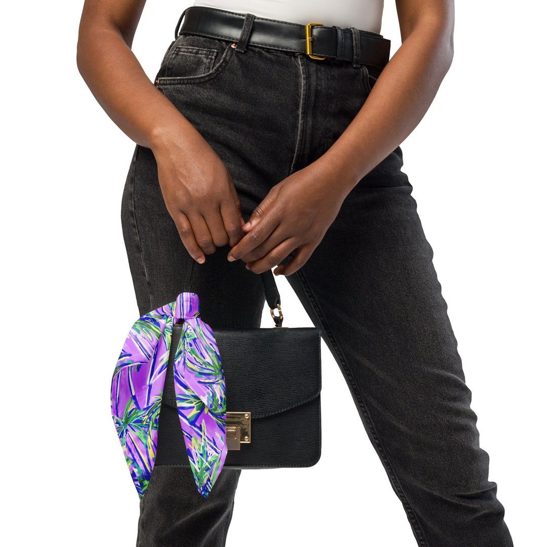 Tropical Bandana/purple Bandana/preppy Bandana/palm Tree Bandana/preppy ...