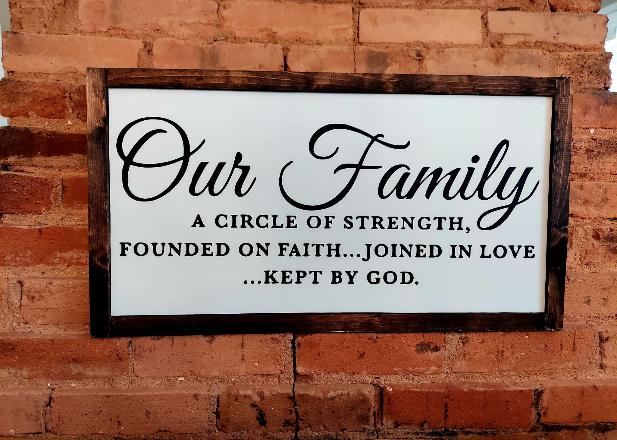 Home Decor Sign Our Family Wood Sign Livingroom Wall Decor Sign for ...
