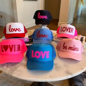Valentine Trucker Hats, Love, Be Mine, Lover, Galentines, Heart - Etsy