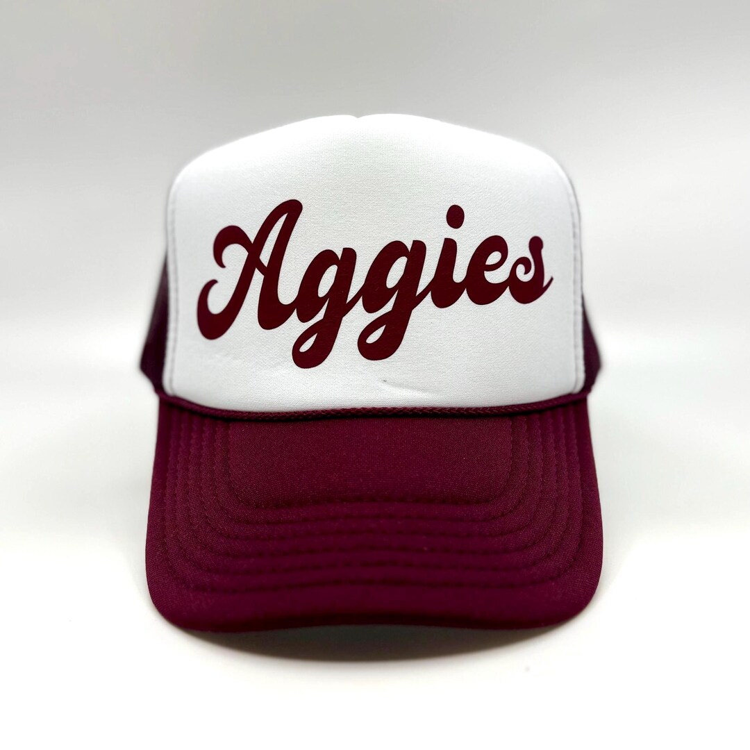 Stylish Aggies Trucker Hat With 3 Font Options | University Gift ...