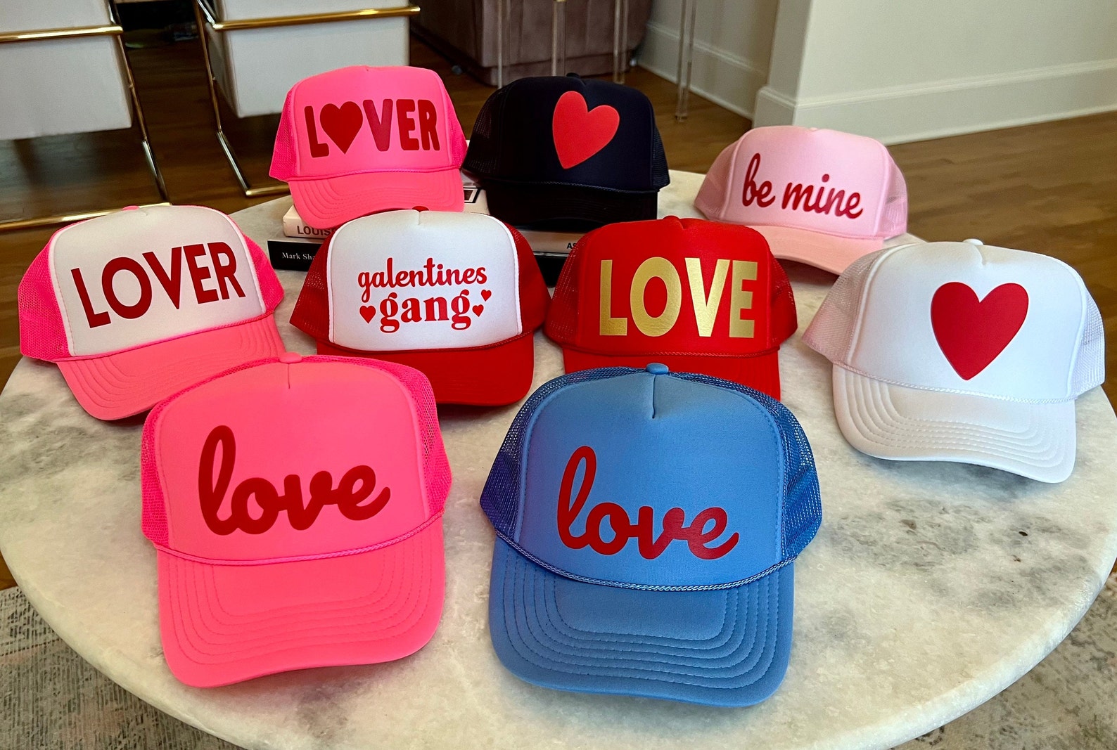 Valentine Trucker Hats, Love, Be Mine, Lover, Galentines, Heart - Etsy