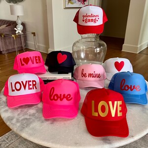 Valentine Trucker Hats, Love, Be Mine, Lover, Galentines, Heart - Etsy