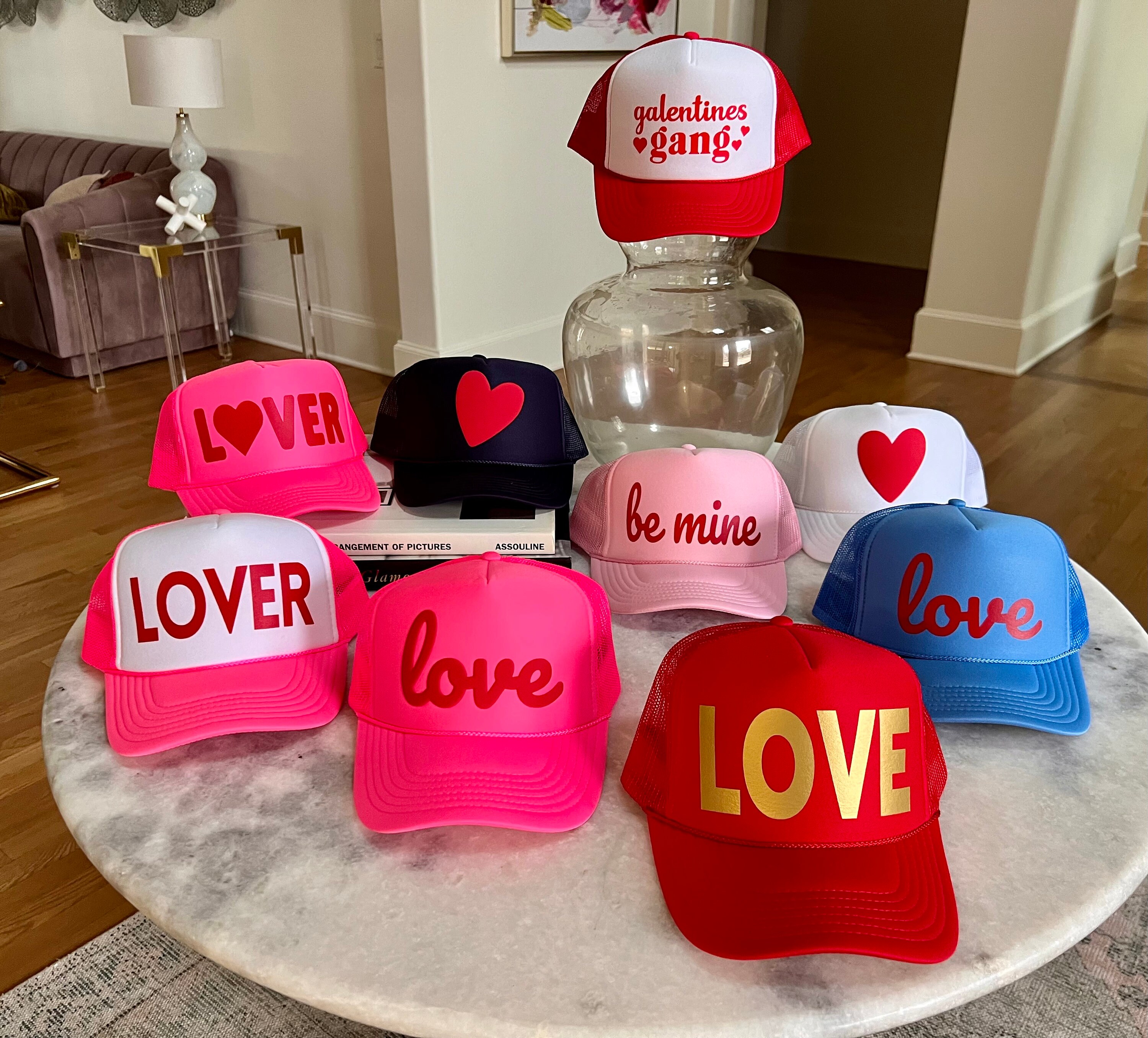 Valentine Trucker Hats, Love, Be Mine, Lover, Galentines, Heart - Etsy