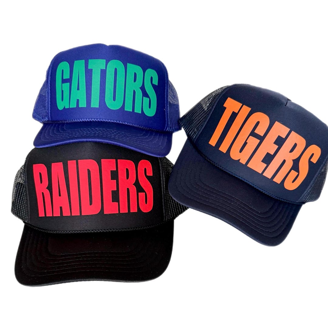 Custom Team Trucker Hat – Personalized School Mascot Snapback - Etsy