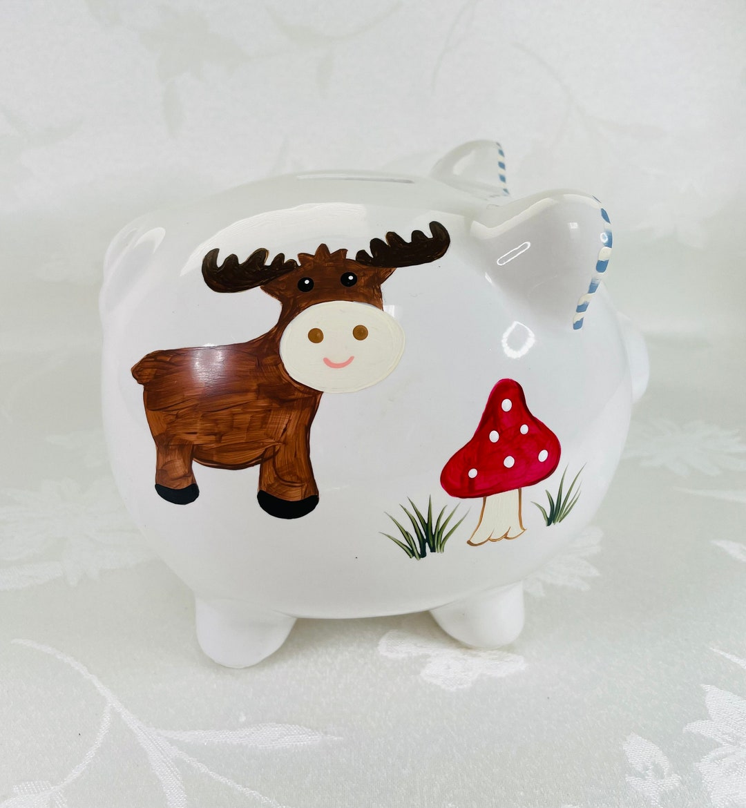 Piggy Bank,deer,moose,owl,hand Painted, Personalized, Gift - Etsy