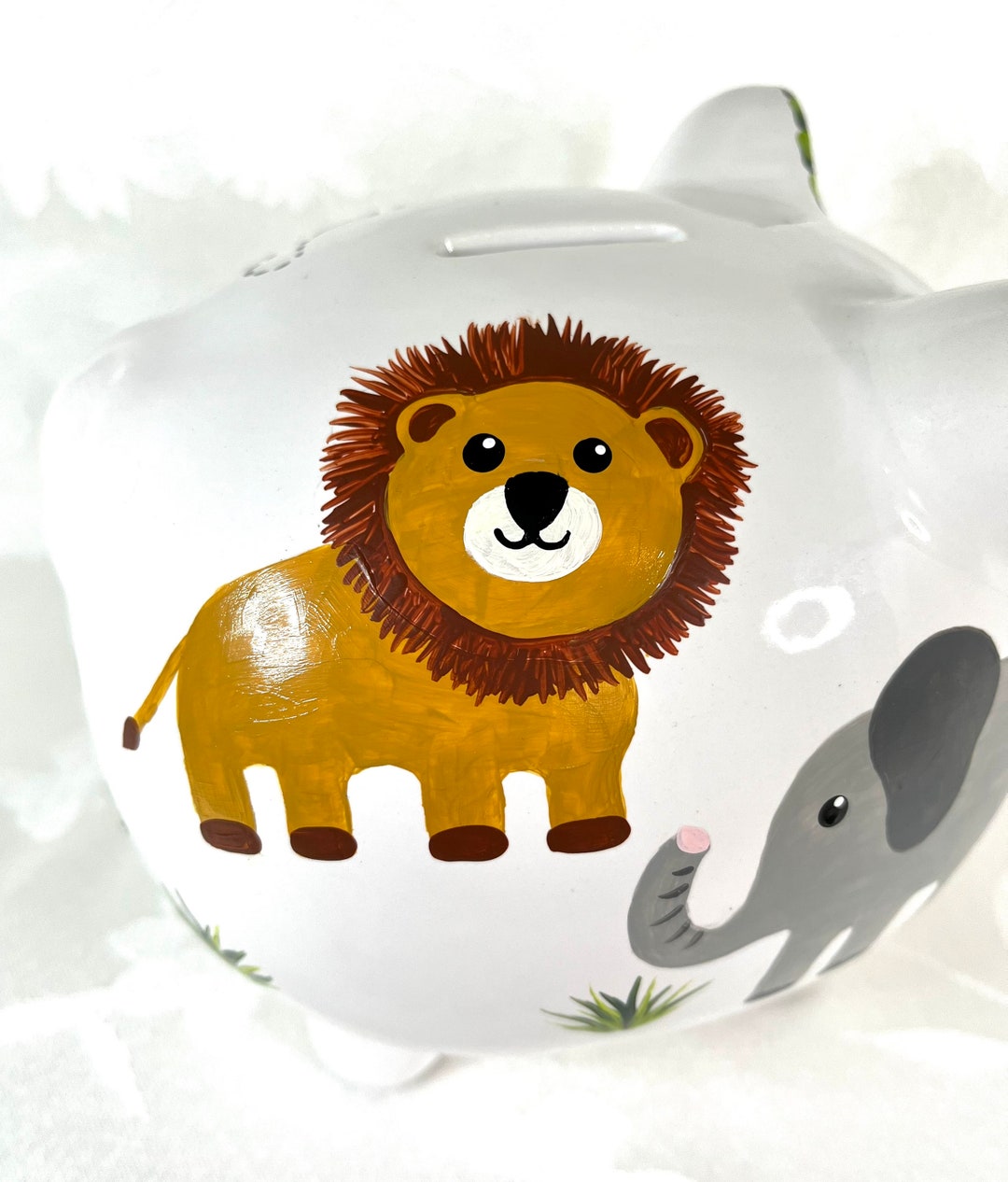 Piggy Bank, Jungle Animals,ceramic Piggy Bank, Personalized Gift, Hand ...