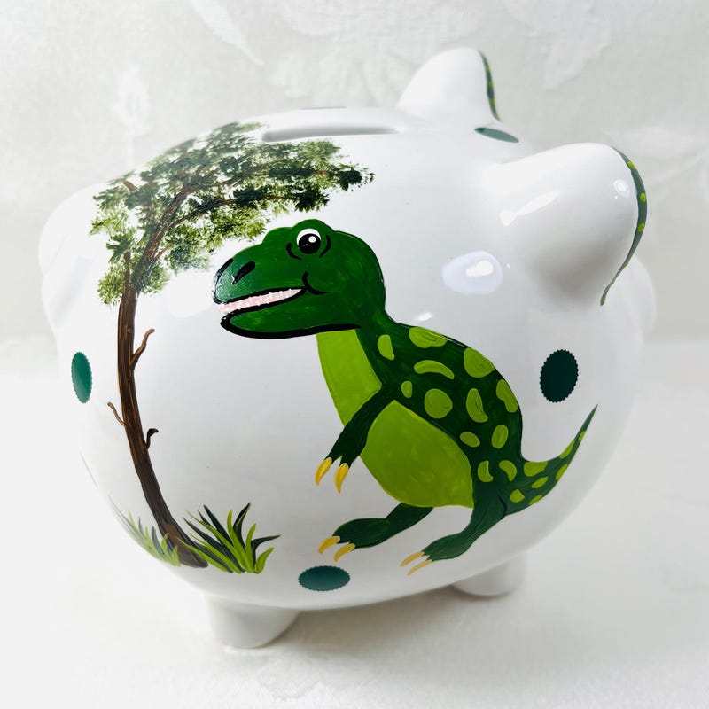 Dinosaur Piggy Bank - Etsy
