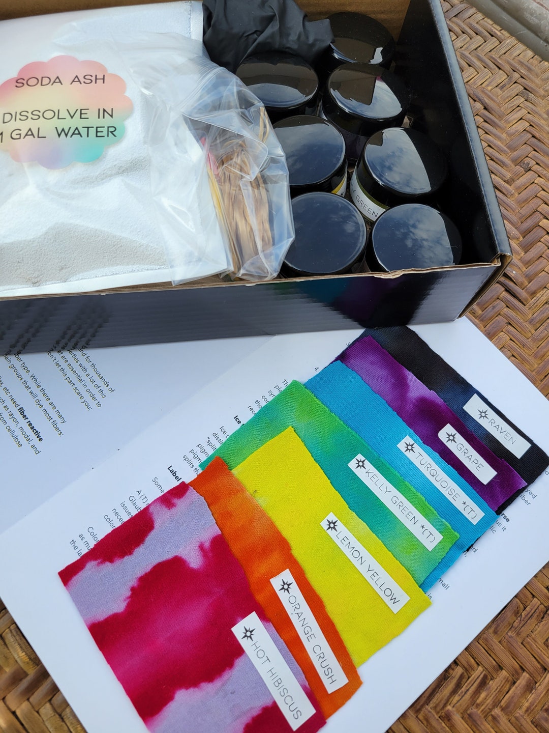 DIY Rainbow Fiber Reactive Ice Dye Kit - Etsy