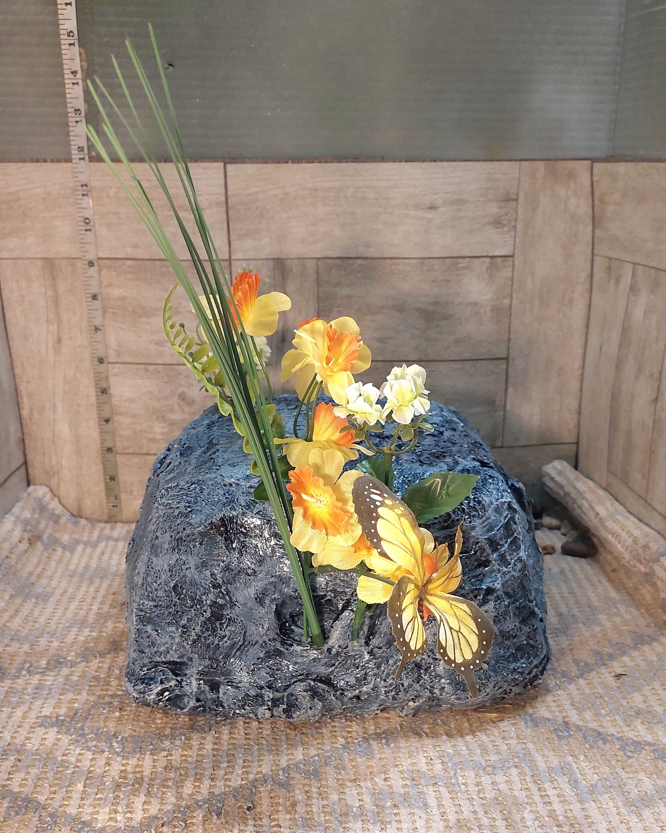 Reptile Habitat Decor, Large Faux Stone Snake Hide, Butterfly ...