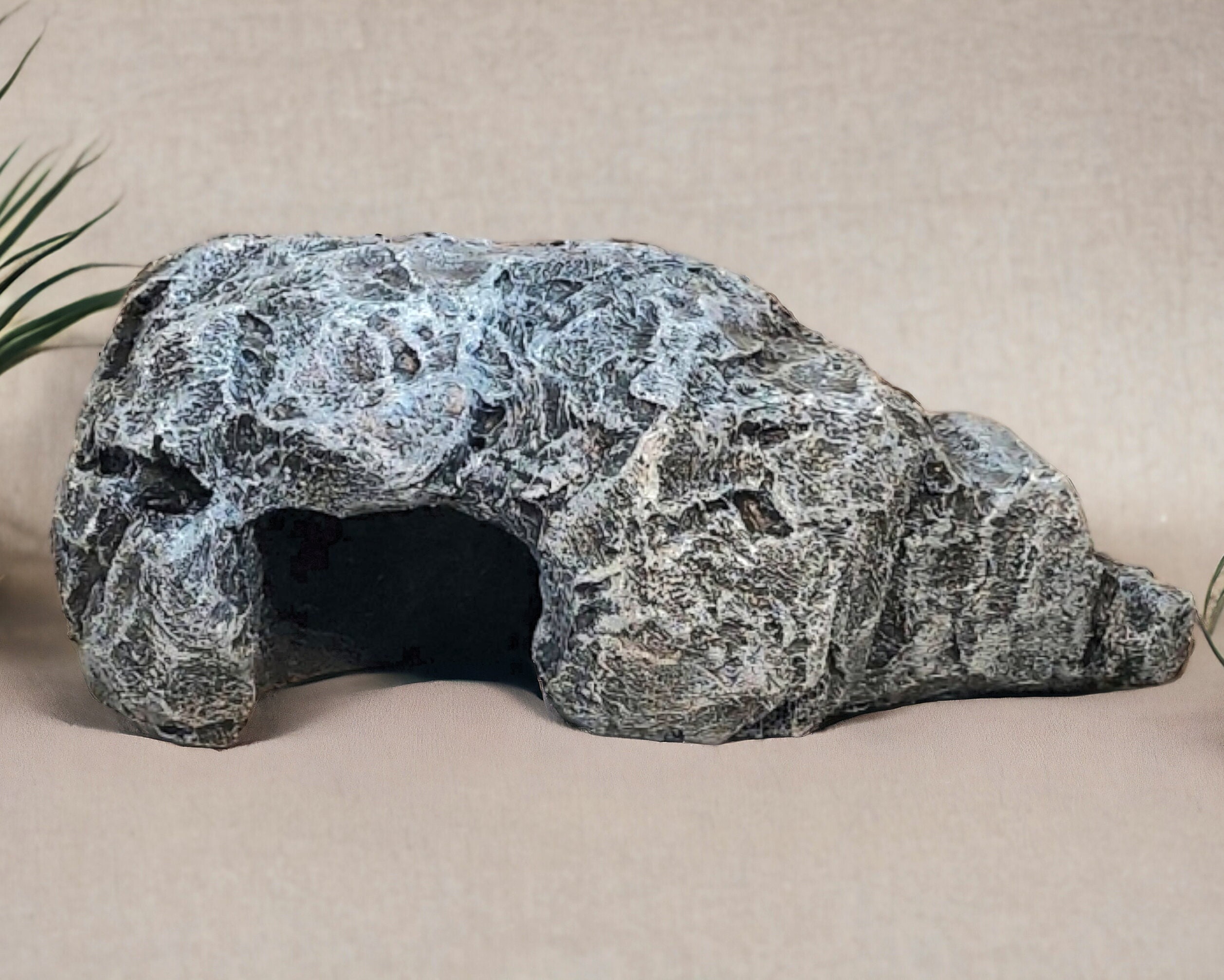 Rock Hide Reptile Cave, Bask N Hide for Snake Tank, Bearded Dragon ...