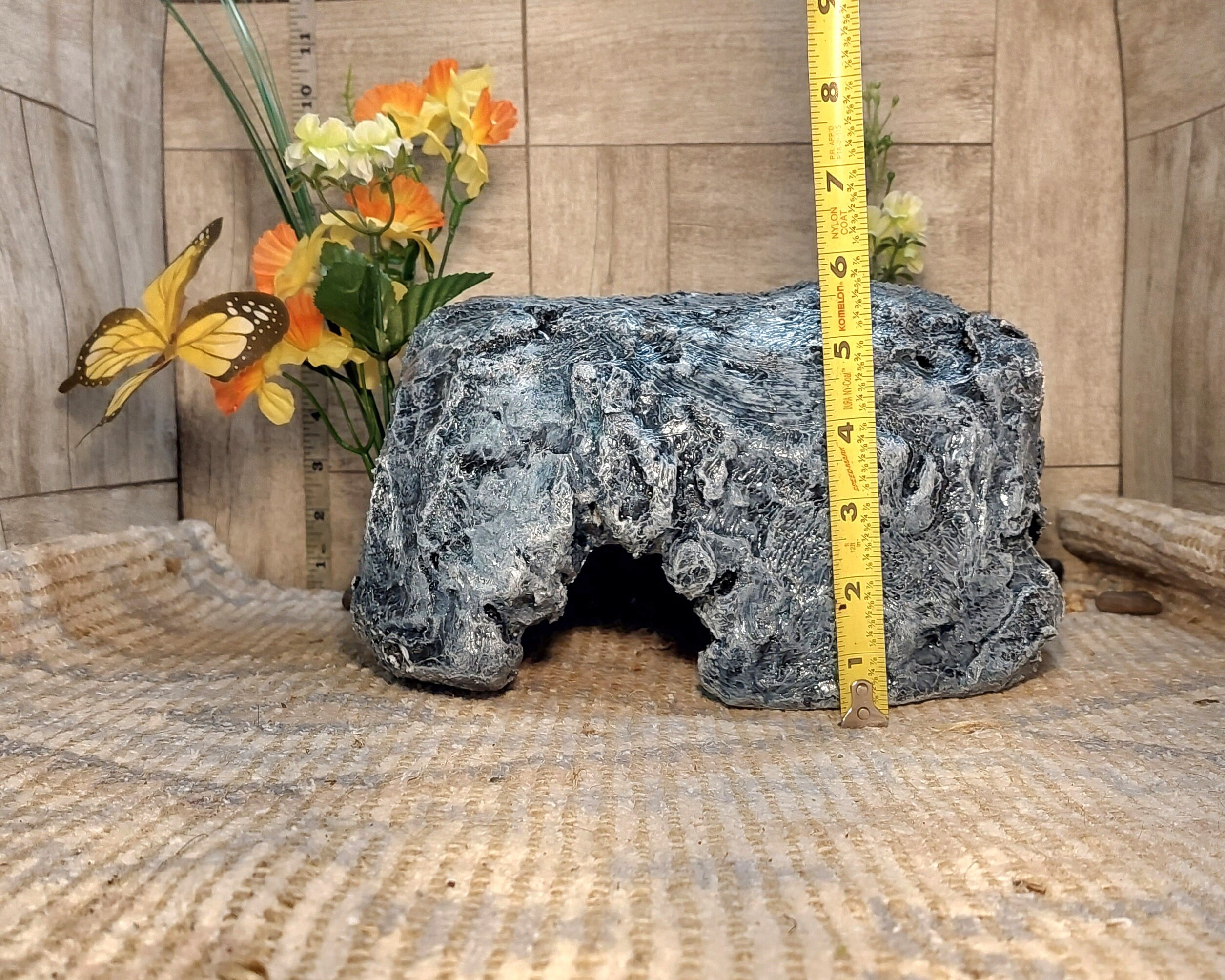 Reptile Habitat Decor, Large Faux Stone Snake Hide, Butterfly ...